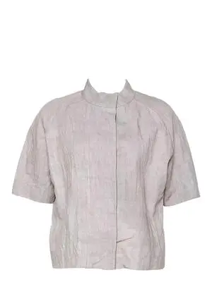 Marni Beige Linen Short Sleeve Top - Neutrals