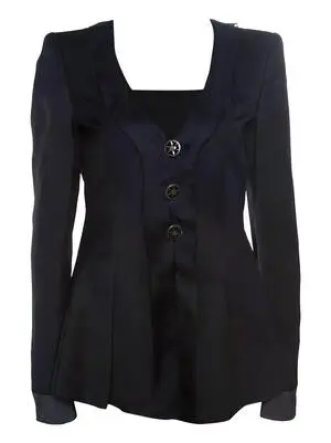 Giorgio Armani Organza Paneled Jacket - Blue