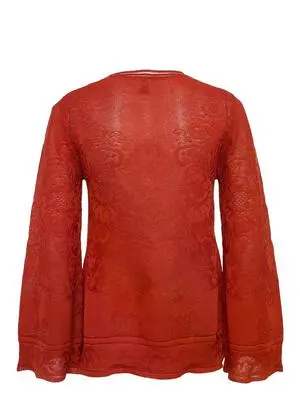 Missoni Patterned Bell-sleeve Top - Orange