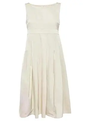 Max Mara Sleeveless Boat Neck Dress - Neutrals