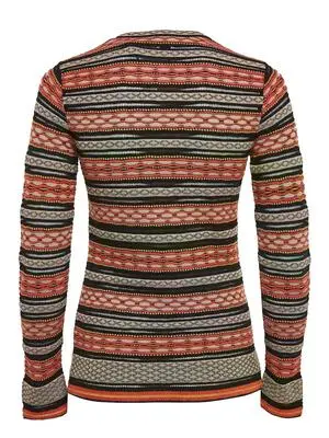 Missoni Striped Crew-neck Top - Orange