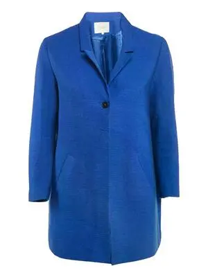 Maje Single-breasted Coat - Blue