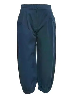 Fendi Pleated Cotton Trousers - Blue