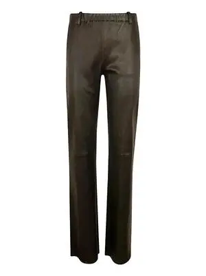 Stouls Leather Paneled Trousers - Black