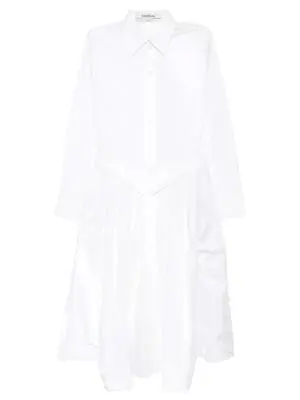 KIMHEKIM Belted Panelled Shirt Dress - White