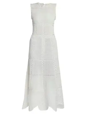 Erdem Crochet-knit Midi Dress - White