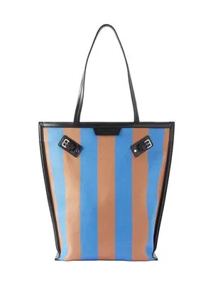 Proenza Schouler North South Days Striped Canvas Tote - Blue