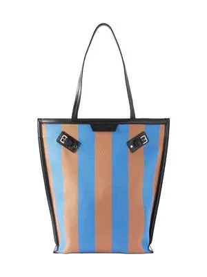 Proenza Schouler North South Days Striped Canvas Tote - Blue