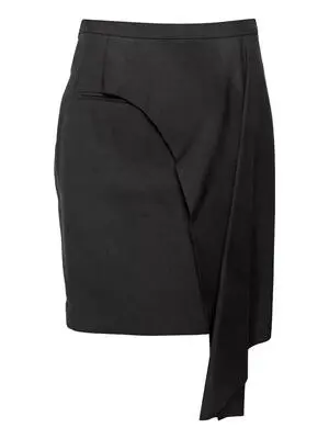 Balenciaga Draped Detail Pencil Skirt - Black