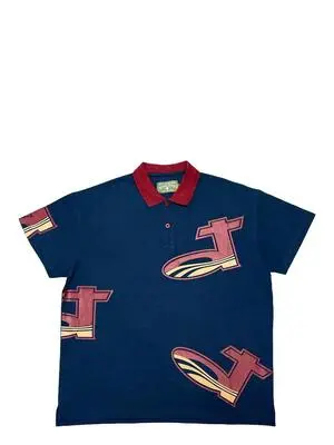 DENIM TEARS Dt Pique Polo Shirt - Blue