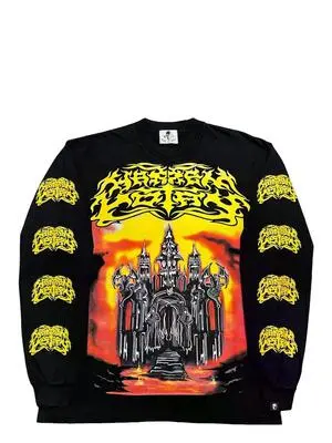 WARREN LOTAS Hell’s Castle Printed Long-sleeve T-shirt - Black