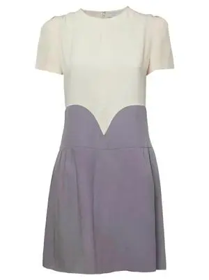 Victoria Beckham Two-tone Mini Dress - Neutrals