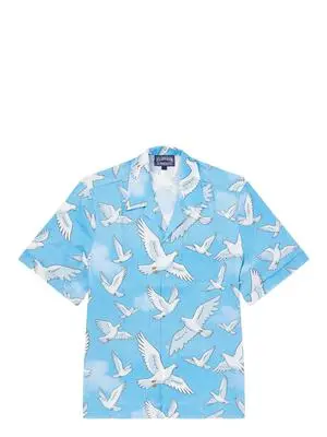 Vilebrequin 3.paradis Chelly Printed Camp-collar Linen Shirt - Blue