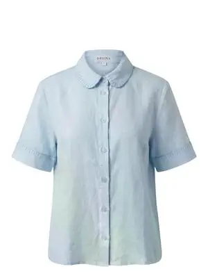 ORSINA Embroidered Short-sleeved Shirt - Blue