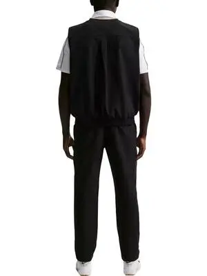 Nike Logo-embroidered V-neck Vest - Black
