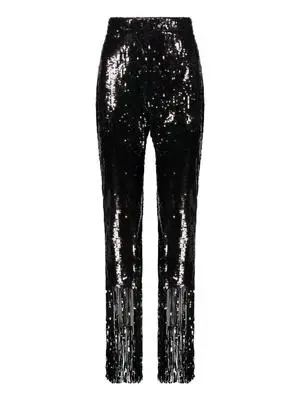 ELLERY Sequin Embellished Trousers - Black
