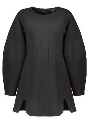 ELLERY Seam-detail Voluminous-sleeve Mini Dress - Black