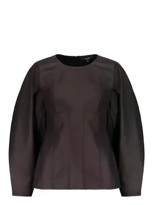 ELLERY Puff Sleeve Blouse - Brown