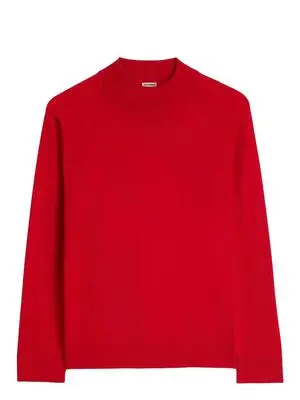 JIL SANDER Mock Neck Sweater - Red