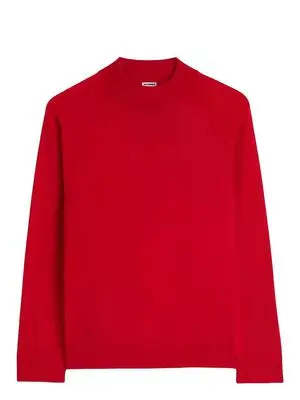 JIL SANDER Mock Neck Sweater - Red