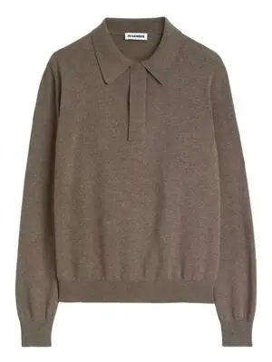 JIL SANDER Zip-fastening Wool Sweater - Brown