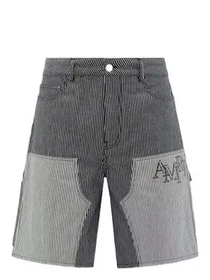 Amiri Striped Carpenter Shorts - Black
