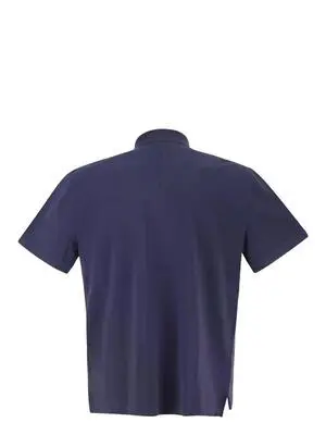 Premiata Embroidered-logo Polo Shirt - Blue