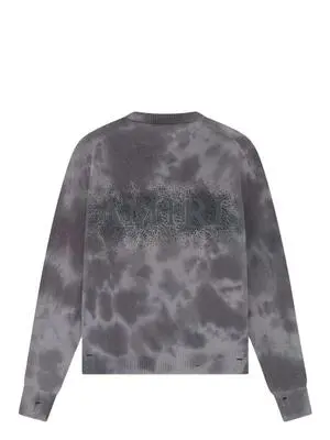 Amiri Crystal-embellished Tie-dye Sweatshirt - Black