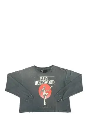 PALY Myra Distressed Graphic Print T-shirt - Grey