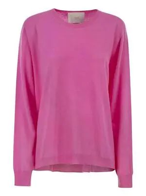 VANISÈ Cashmere Crew-neck Sweater - Pink