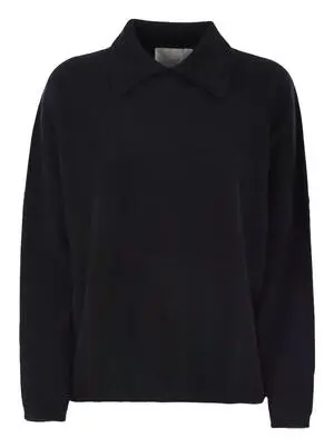 VANISÈ Cashmere Polo Top - Blue