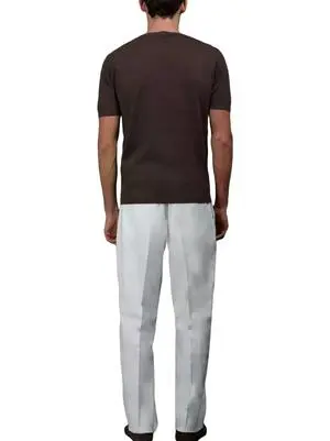 MOORER Jude Short-sleeve Sweater - Brown