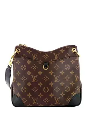 LOUIS VUITTON Monogram Canvas Odeon Pm Bag - Black