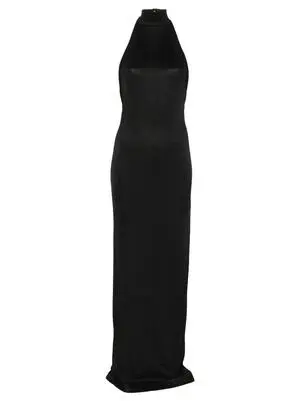 Andamane The Attico Halterneck Backless Maxi Dress - Black