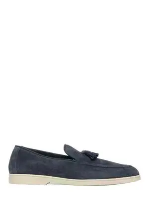 DOUCAL'S Suede Tassel Detail Loafers - Blue