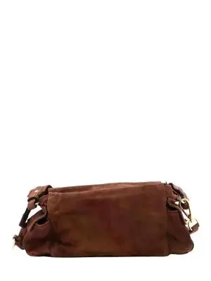 Prada Suede Medium Shoulder Bag - Brown