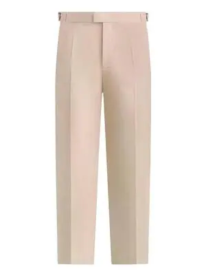 Manière De Voir Hubert Slim-fit Tailored Trousers In Beige - Neutrals