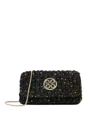 V°73 Greta Sequin Crossbody Bag - Black