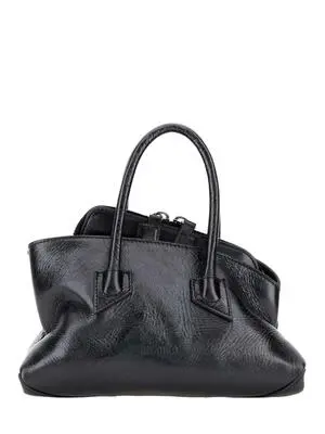Attico La Passeggiata Mini Crackled Leather Bag - Grey