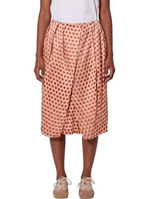 Dries Van Noten Polka Dot Silk Midi Pencil Skirt - Multicolor