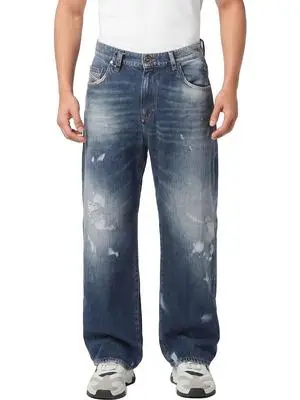 Philipp Plein Wide-leg Distressed Jeans - Denim