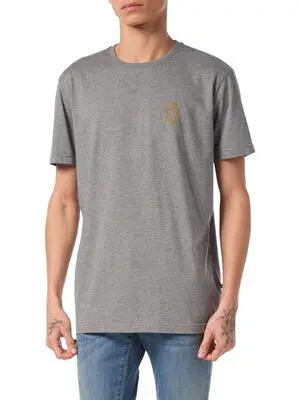 BILLIONAIRE Cotton T-shirt With Emblem Grey