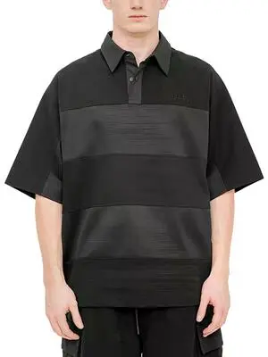 JUUN.J Panelled Polo Shirt - Black