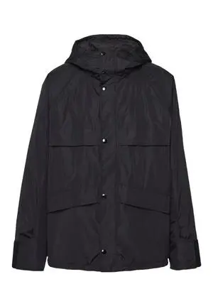Prada Technical Fabric Jacket With Hood - Black