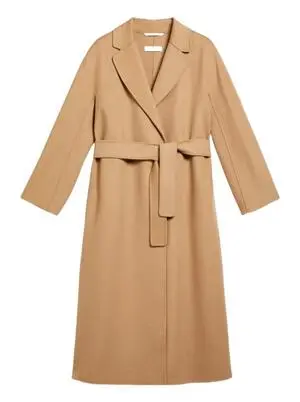 Max Mara Max Mara Long Wool Overcoat Nude