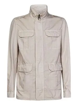 Herno High-neck Zipped Jacket - Nude