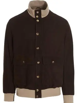 BRUNELLO CUCINELLI Brunello Cucinelli Buttoned Long-Sleeved Bomber Jacket