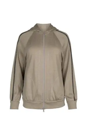 BRUNELLO CUCINELLI Brunello Cucinelli Embellished Zipped Hoodie