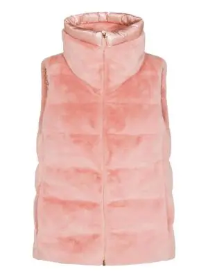 Herno High-neck Quilted Vest - Pink