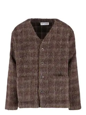 Our Legacy V-neck Cardigan With Patch Pockets - Brown